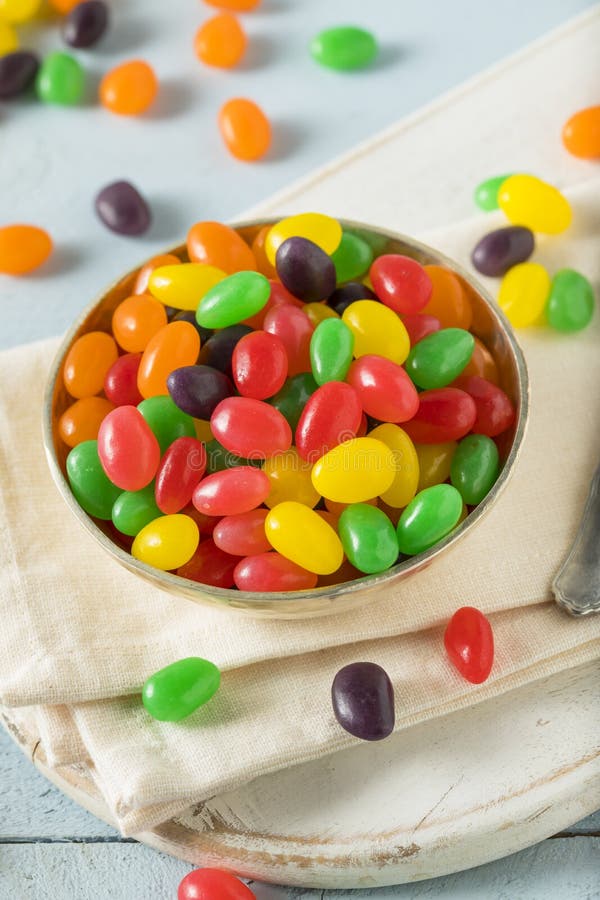 Sweet Gummy Jelly Bean Candy Stock Photo - Image of chewy, fruit: 90303502