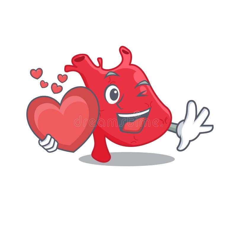 A Sweet Heart Cartoon Character Style with a Heart Stock Vector ...