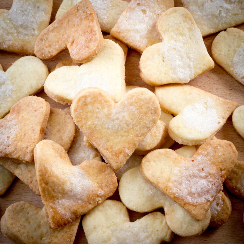 Sweet Heart Shaped Sugar Cookies Stock Photo - Image of fresh, heart ...
