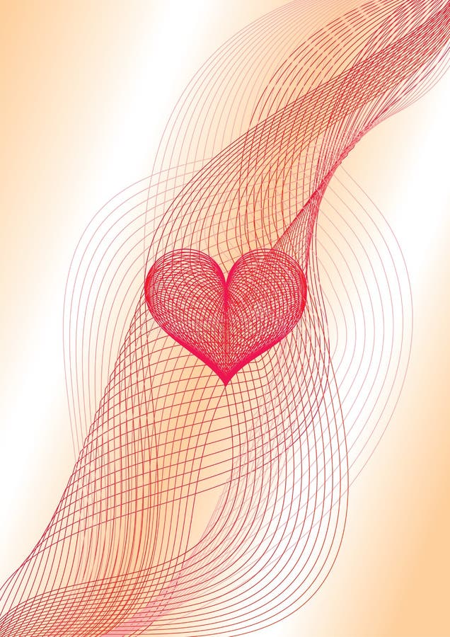 Sweet heart wavy card stock vector. Illustration of heart - 29004938