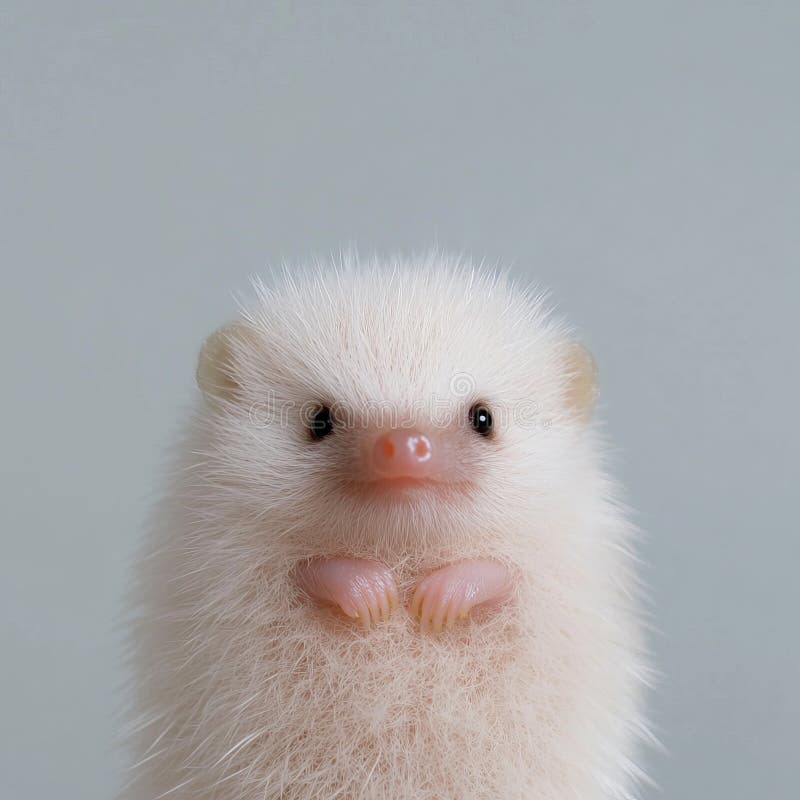 Sweet Hedgehog Close-Up with Quills and Curious Expression Stock ...