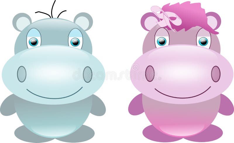 Two Hippos in Love stock vector. Illustration of amour - 30405702