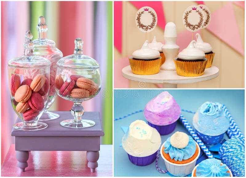 Sweet Holiday Buffet Collage Stock Photo - Image of choise, buffet ...