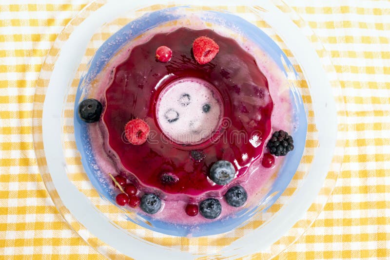 Sweet Homemade Blueberry Pudding Stock Image - Image of color, closeup ...