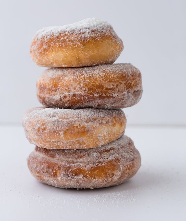Sweet Homemade Dessert Doughnuts .Selective Focus on Front Doughnut ...