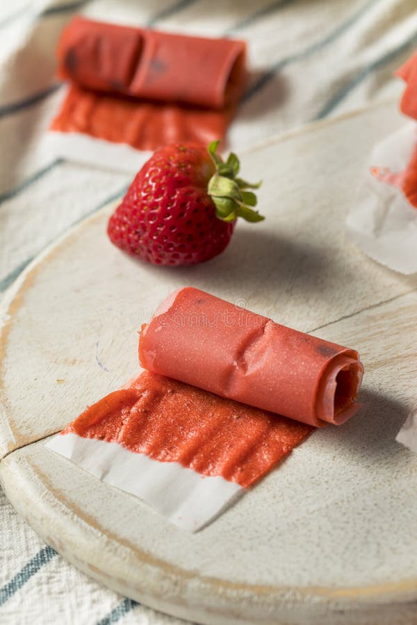 Sweet Homemade Strawberry Fruit Leather Stock Photo - Image of candy ...