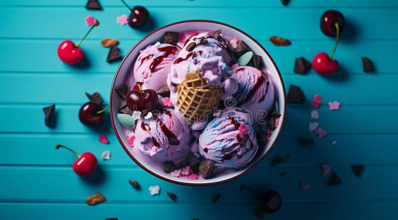 Sweet Ice Cream on Abstract Background, Colored Delicious Ice Cream on ...