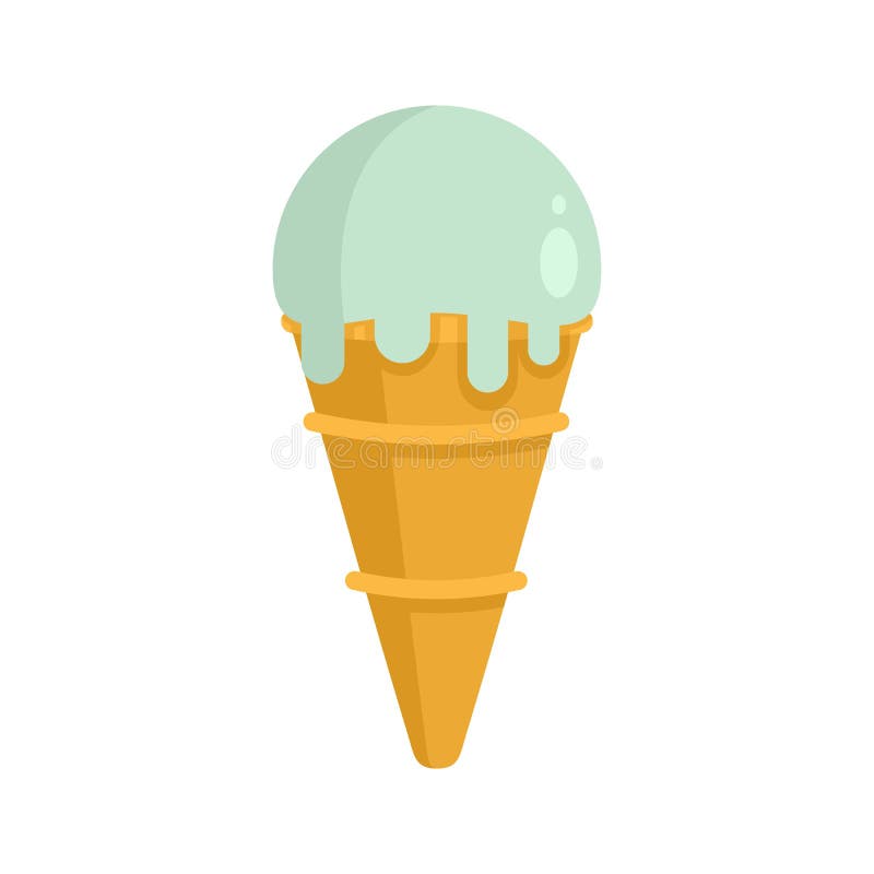Sweet Ice Cream Icon Flat Isolated Vector Stock Illustration ...