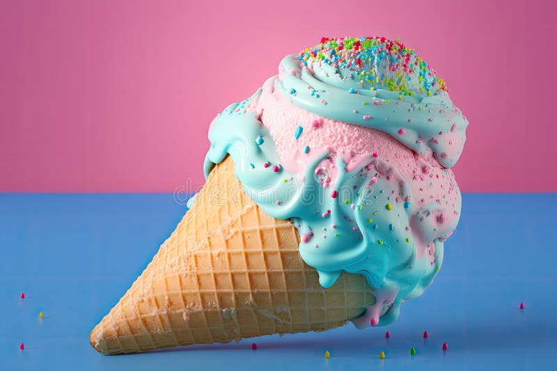 Sweet Ice Cream. Illustration AI Generative Stock Illustration ...