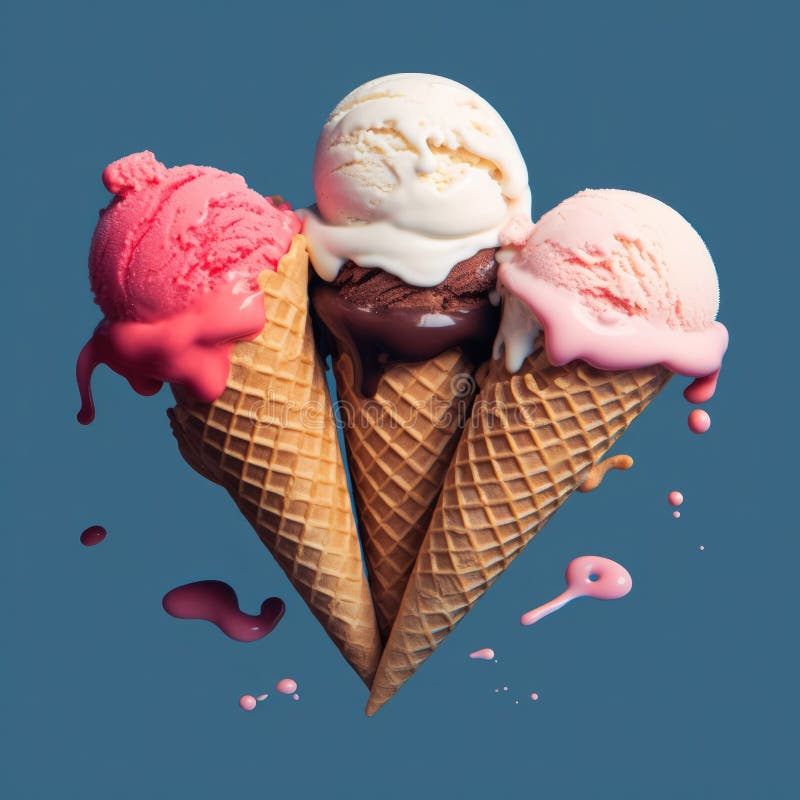 Sweet Ice Cream. Illustration AI Generative Stock Illustration ...