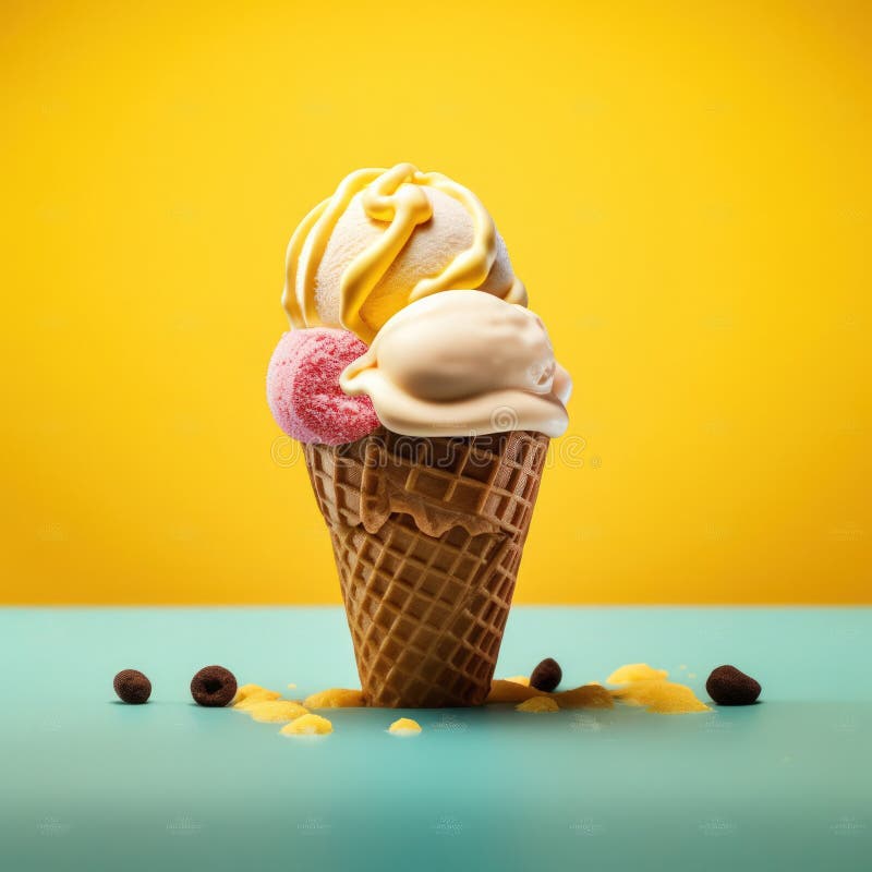 Sweet Ice Cream. Illustration AI Generative Stock Illustration ...