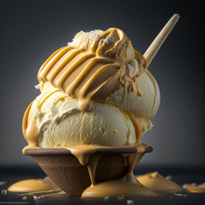 Sweet Ice Cream. Illustration Generative AI Stock Illustration ...