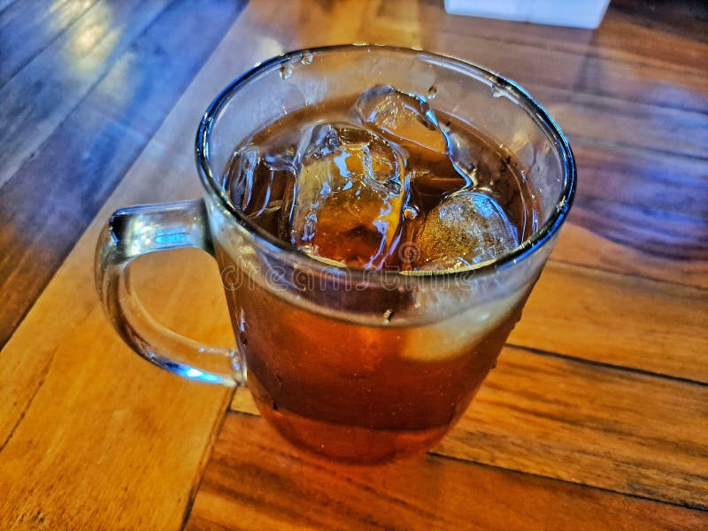 Sweet Iced Tea Served in a Glass Stock Photo - Image of produce, dish ...
