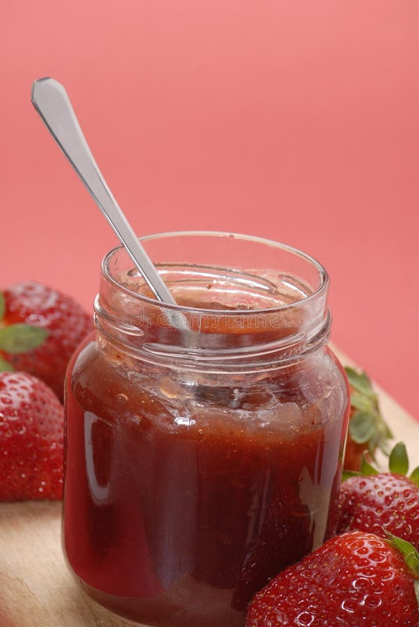 Sweet jam. stock photo. Image of glass, strawbery, cuisine - 9129384