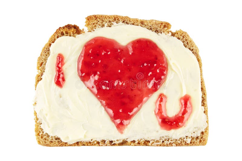 Sweet jam heart stock image. Image of piece, writing - 33003753