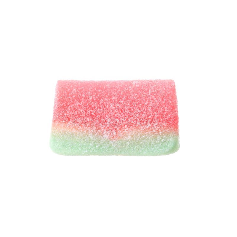 Sweet Jelly Watermelon Candy on White Background Stock Photo - Image of ...