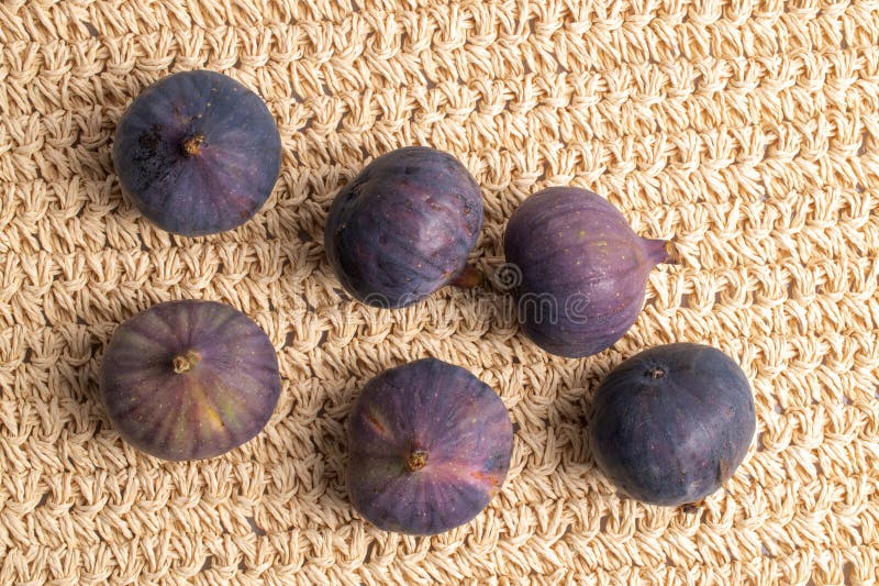 Sweet Juicy Figs with Kitchen Utensils Isolated on White, Black ...