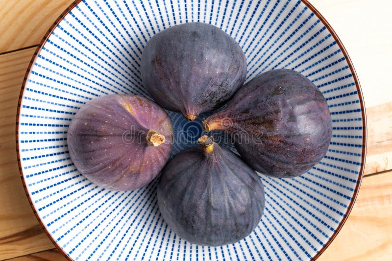 Sweet Juicy Figs with Kitchen Utensils Isolated on White, Black ...