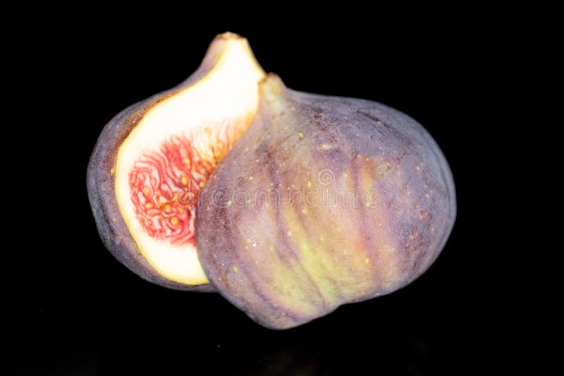 Sweet Juicy Figs with Kitchen Utensils Isolated on White, Black ...