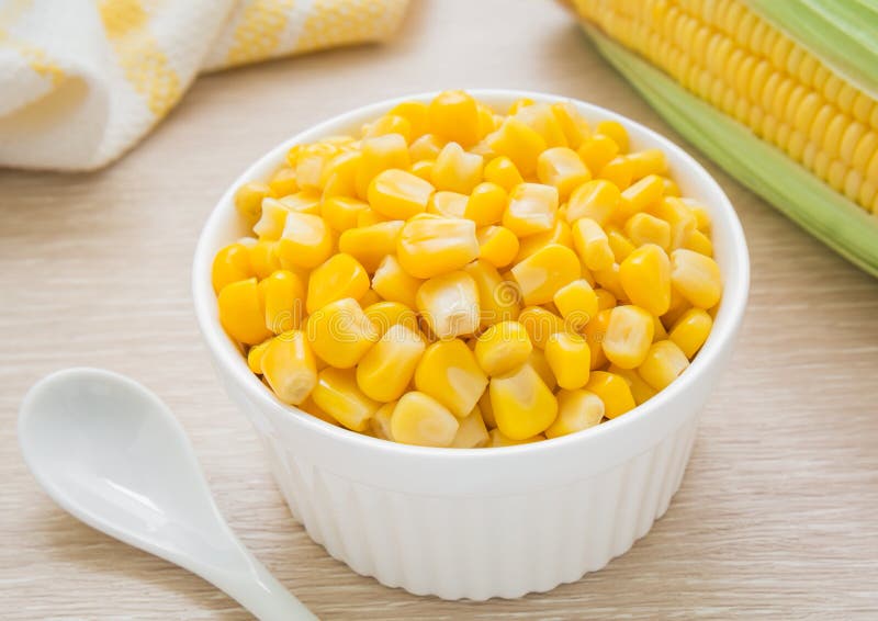 Sweet kernel corn in bowl stock image. Image of grain - 45940983