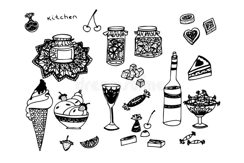 Sweet kitchen stock vector. Illustration of cake, cooking - 50915172