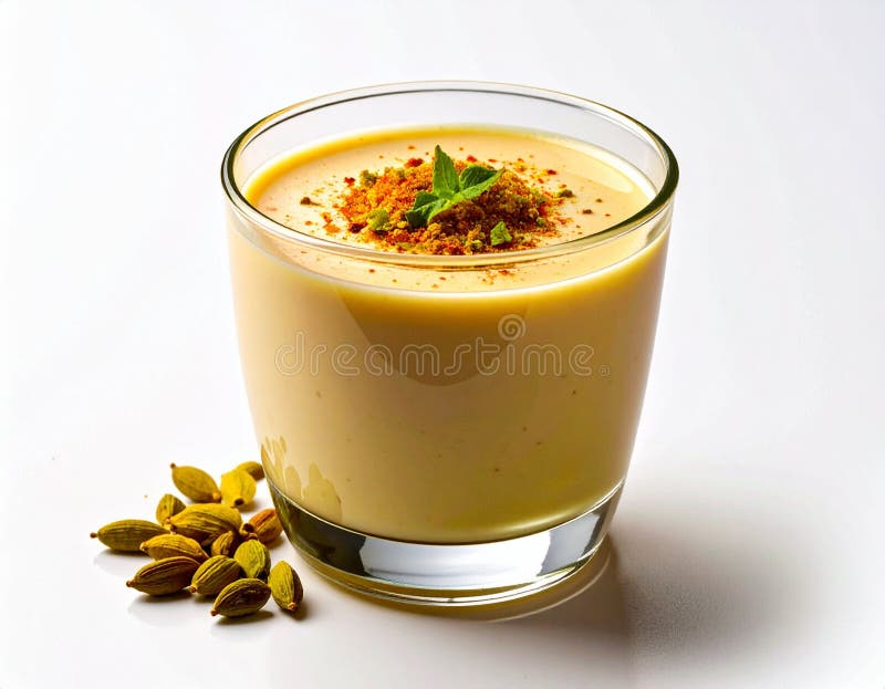 Sweet Lassi Yogurt Drink in a Glass for a Refreshing Experience Stock ...