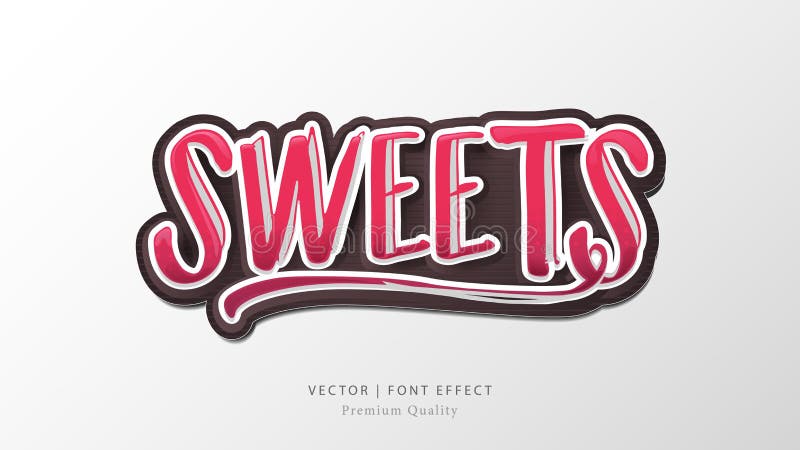 Sweet Lettering Alphabet Sign. Vector Illustration Stock Vector ...