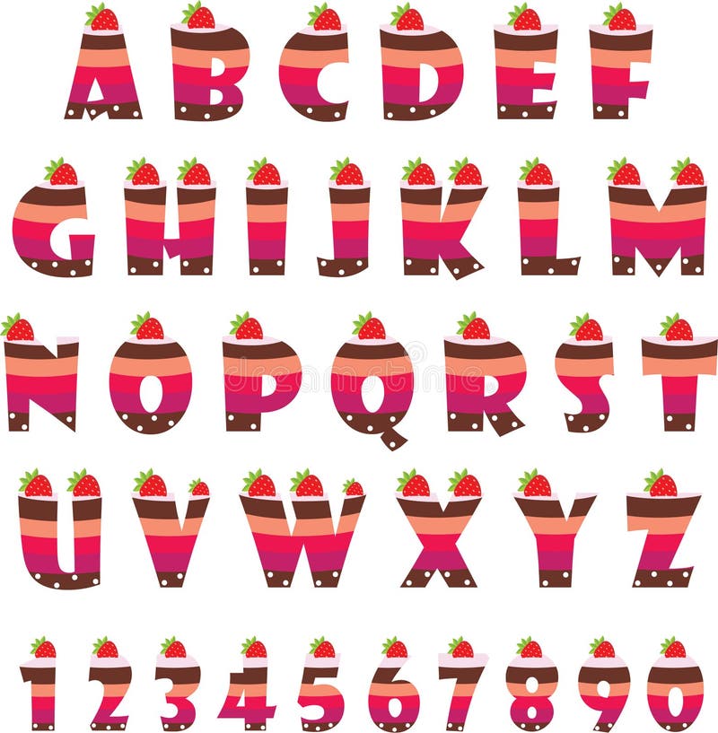Sweet Letters of the Alphabet Stock Vector - Illustration of calories ...