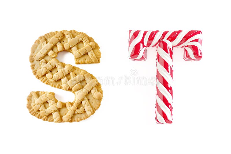 Sweet Letters "S" and "T Stock Illustration - Illustration of sweet ...