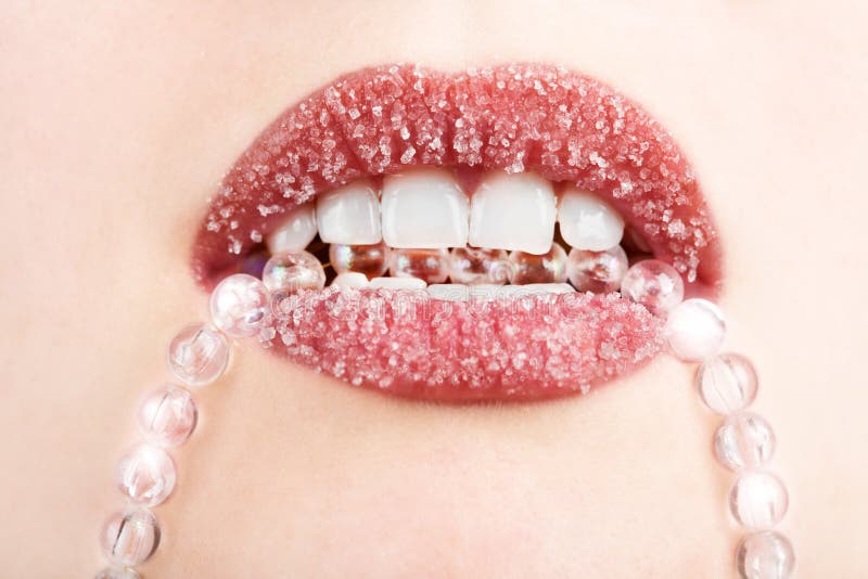 Sweet lips and white teeth stock image. Image of lipstick - 8660031