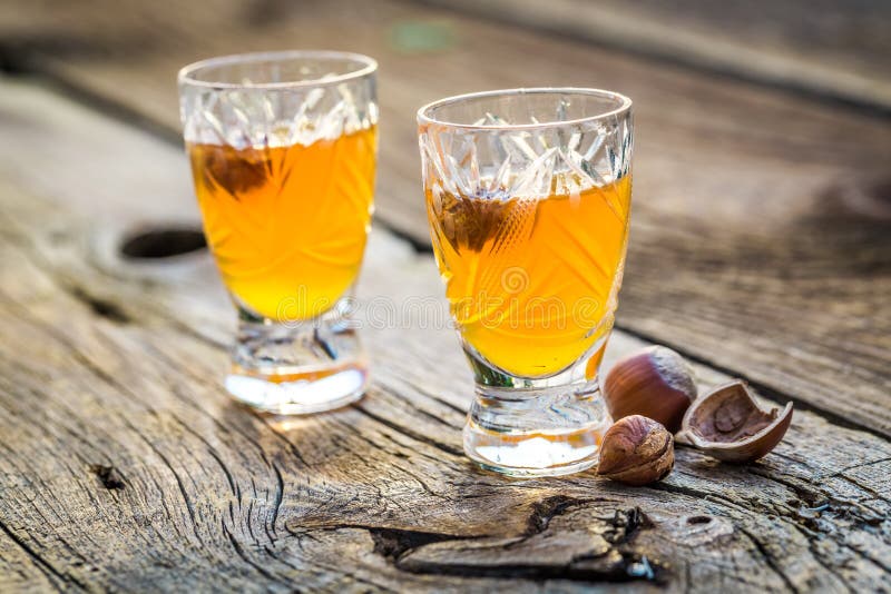 Sweet Liqueur with Alcohol and Nuts Stock Image - Image of sweet, food ...