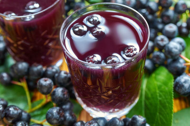 Sweet Liqueur Made From Ripe Cornelian Cherry Stock Photo - Image of ...