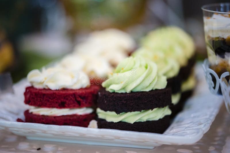 Sweet little cakes stock image. Image of cakes, velvet - 270081419
