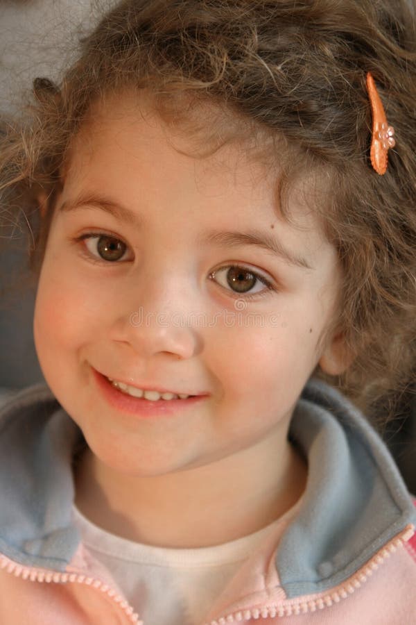 Sweet little girl stock photo. Image of curls, casual, girl - 71060