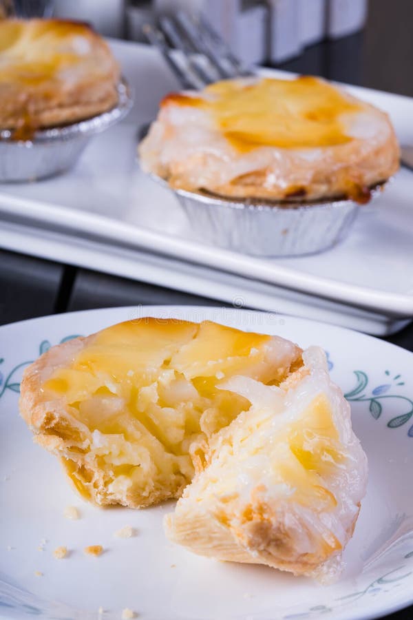 A Sweet Macapuno Custard Pie Stock Photo - Image of fruit, dessert ...