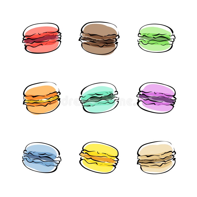 Sweet macaron stock illustration. Illustration of single - 64495497