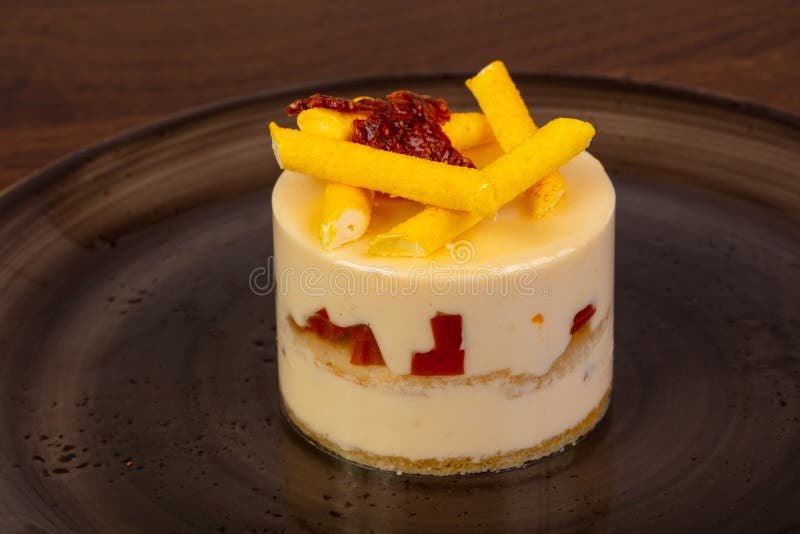 Sweet Mango mousse stock photo. Image of mango, fruit - 125729642