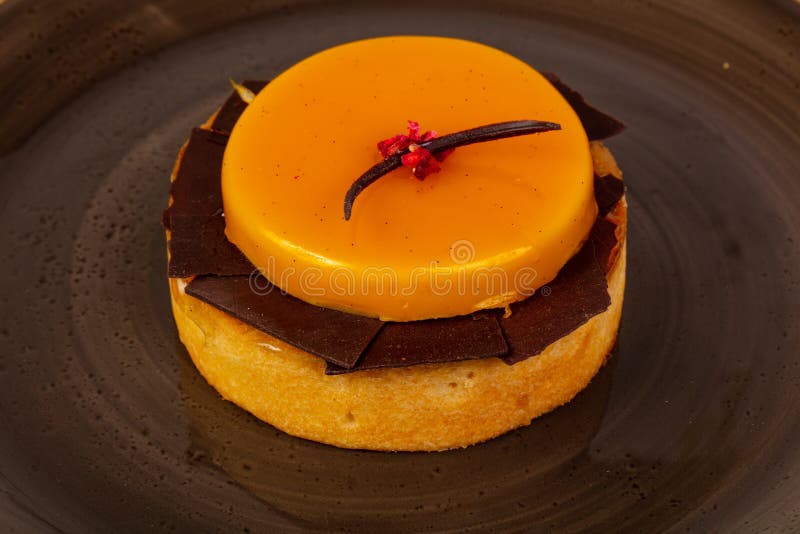Sweet Mango mousse stock image. Image of decoration - 124250769