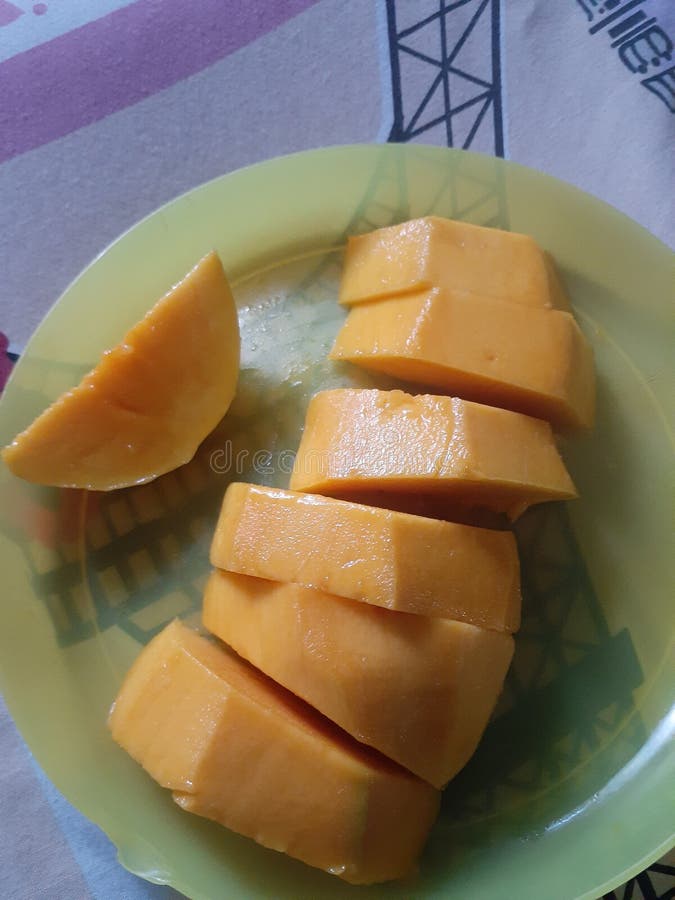 Sweet Mango Ready To Be Enjoyed Stock Photo - Image of baking ...