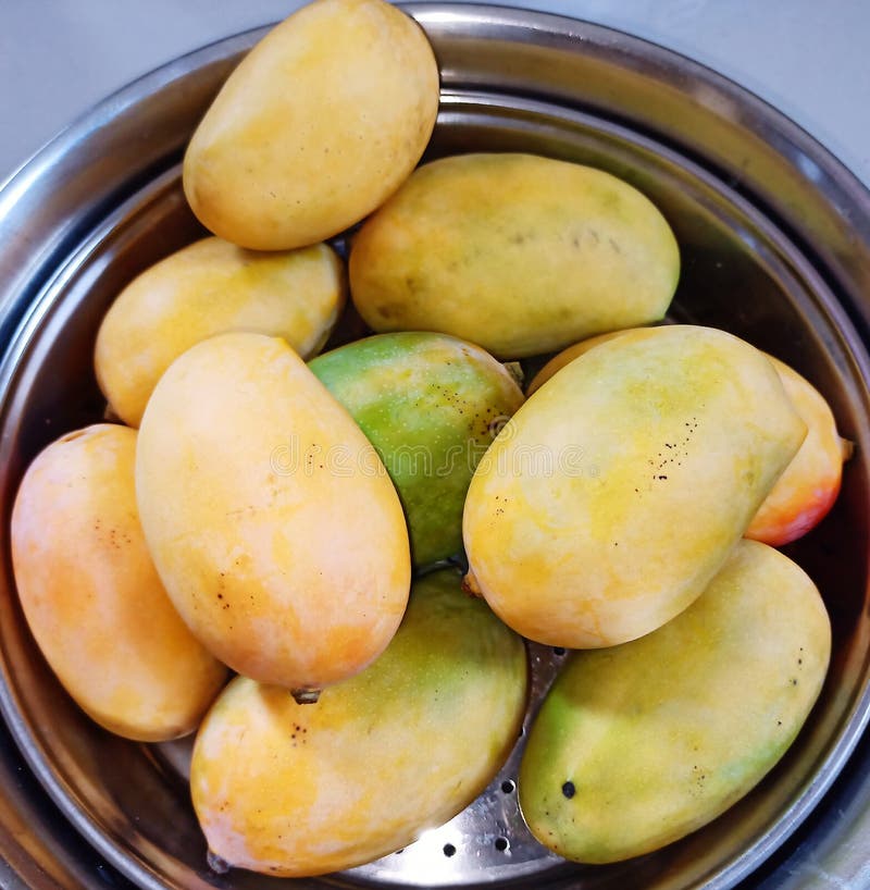 Sweet Mangoes Tropical Fruit Background Stock Image - Image of vitamin ...