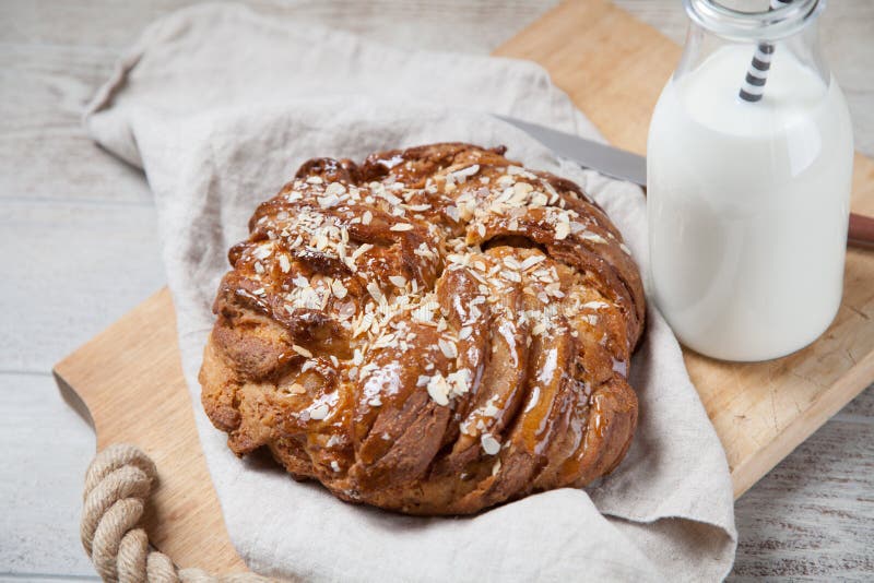 Sweet maple syrup bread stock image. Image of cake, bottle - 114797649