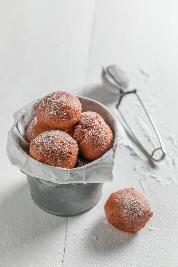 Sweet Mini Doughnuts Hot and Freshly Baked Stock Photo - Image of ...