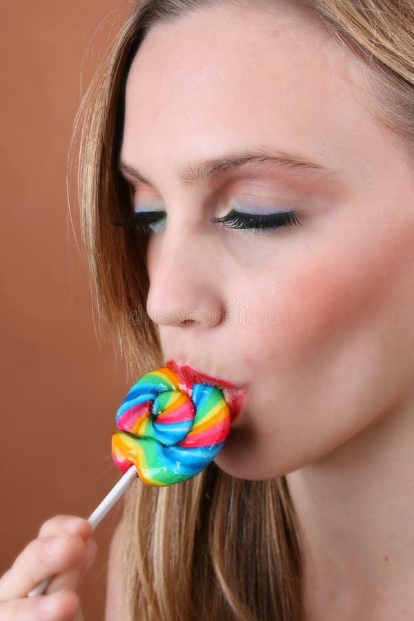Sweet Model stock photo. Image of mouth, attractive, lolly - 6580260