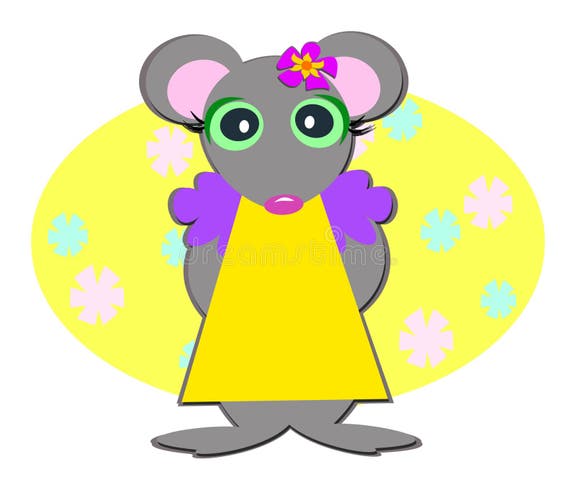 Sweet Mouse Girl stock vector. Illustration of ears, mouse - 21305468