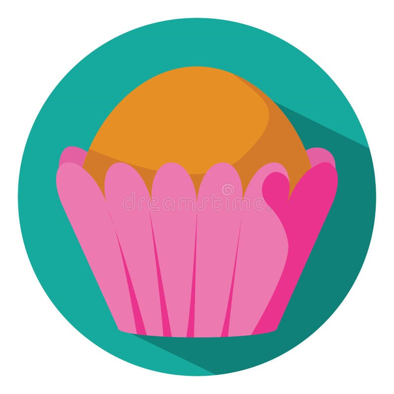 Sweet muffin, icon stock vector. Illustration of character - 261065719