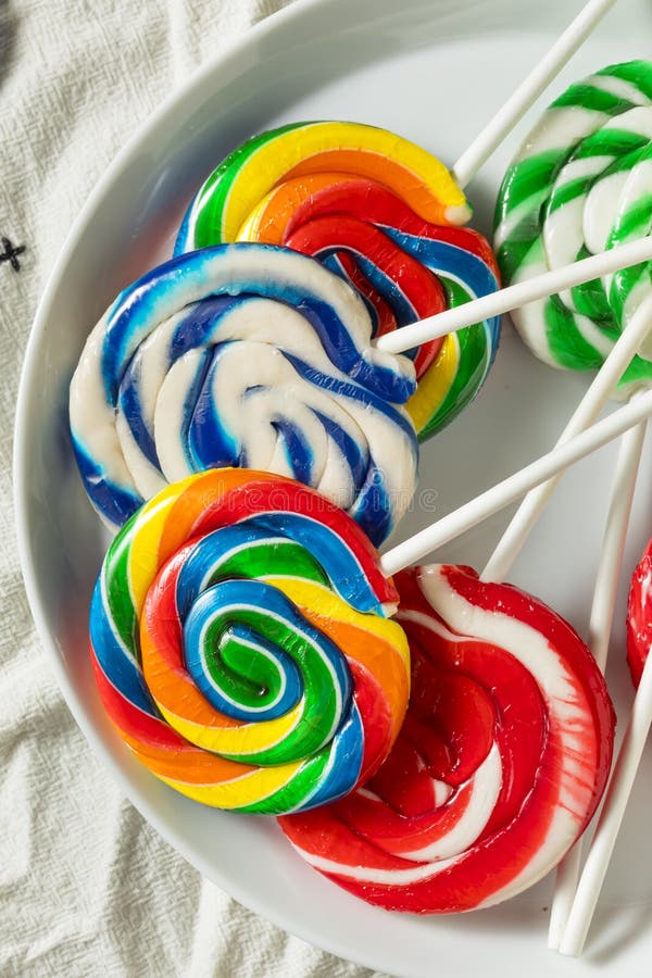 Sweet Multi Colored Lollipops Stock Image - Image of orange, lollipop ...