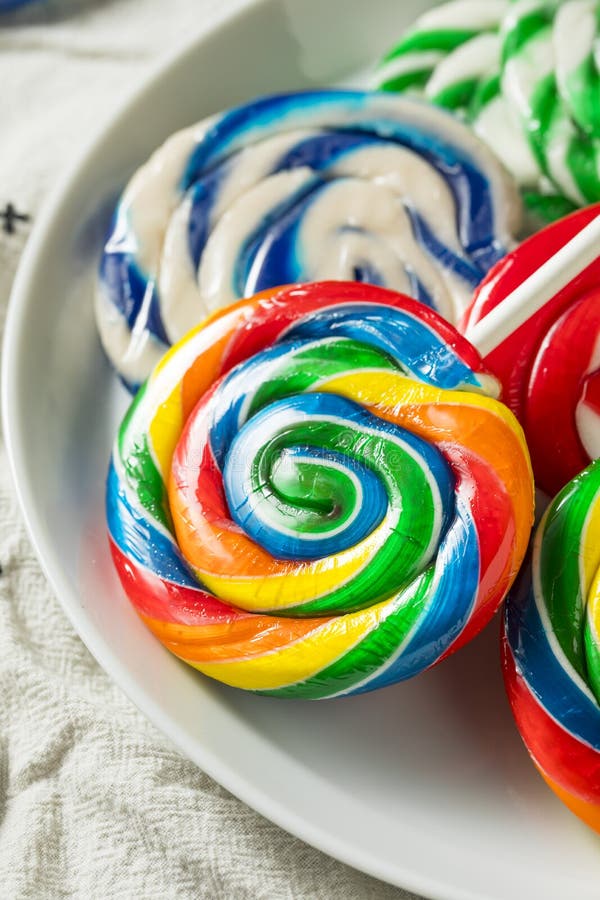 Sweet Multi Colored Lollipops Stock Photo - Image of snack ...