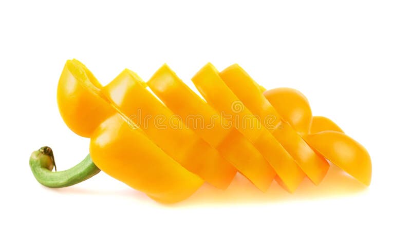Sweet Orange Bell Pepper Isolated Stock Photo - Image of healthy ...