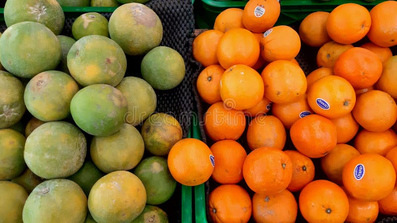 Sweet Oranges and Sour Oranges in the Market Stock Image - Image of ...