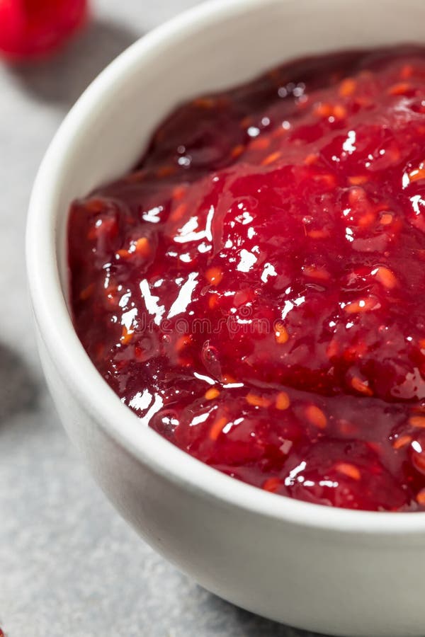Sweet Organic Red Raspberry Preserves Jam Stock Photo - Image of ...